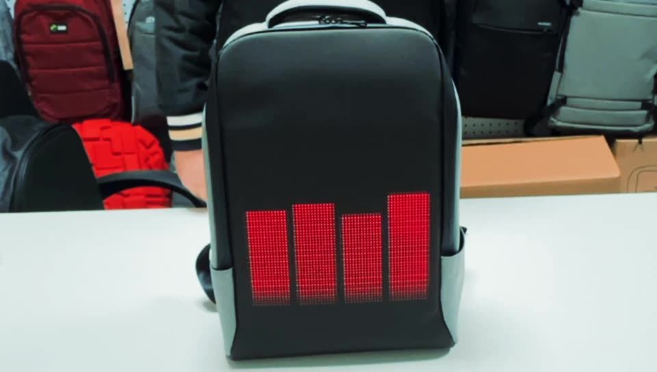 Waterproof Smart Wifi App Control Modern Led Geometric School Backpacks ...
