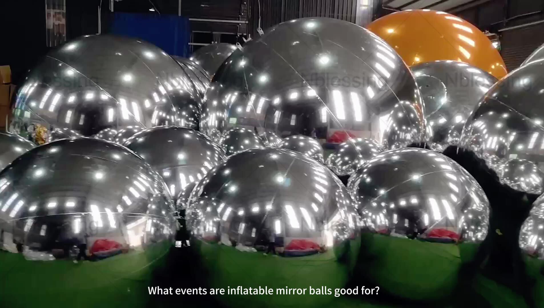 Advertising Decoration Giant Silver Inflatable Sphere Mirror Ball ...