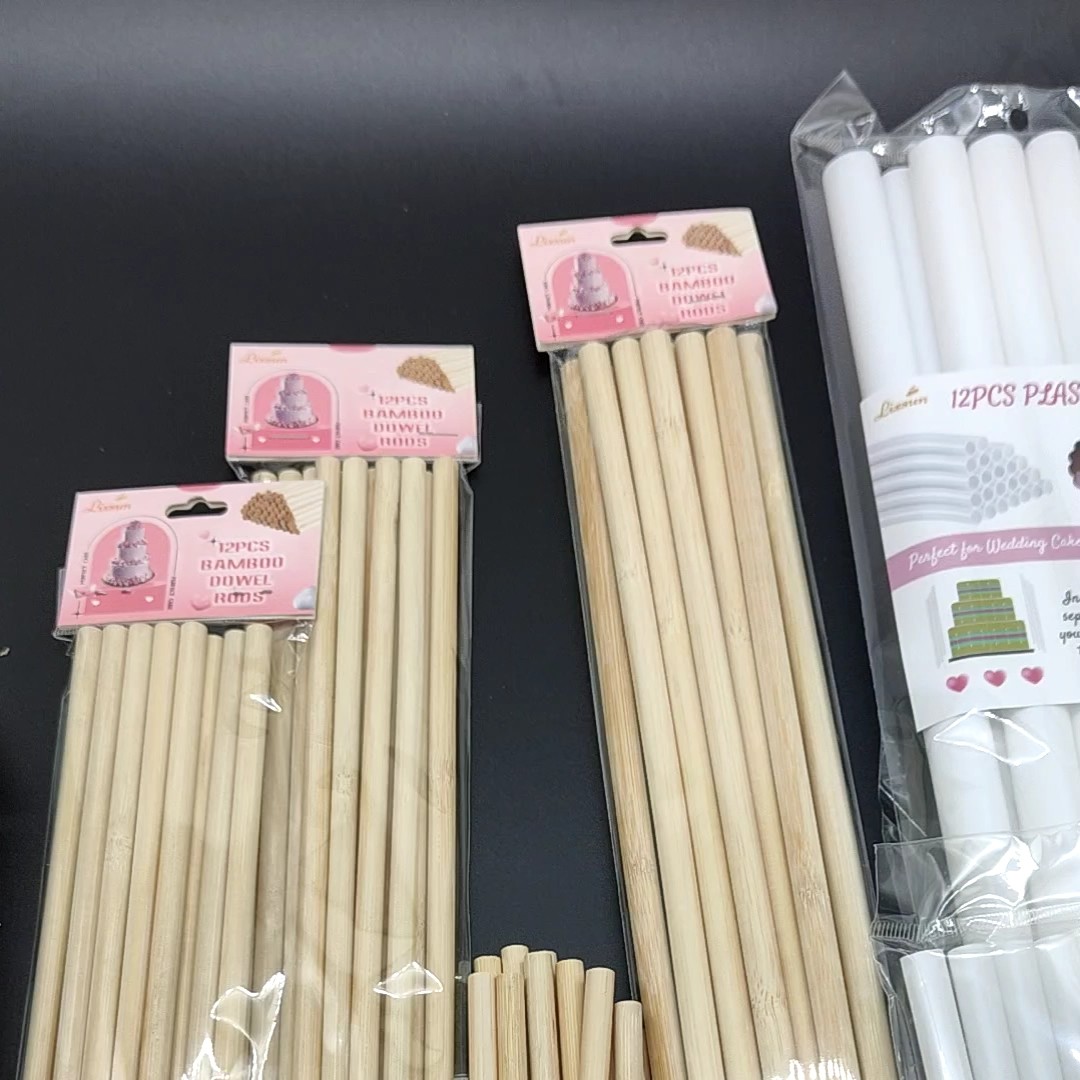 12 Pieces Each Pack 12inch 40cm*1cm Plastic White Cake Dowel Rods For ...