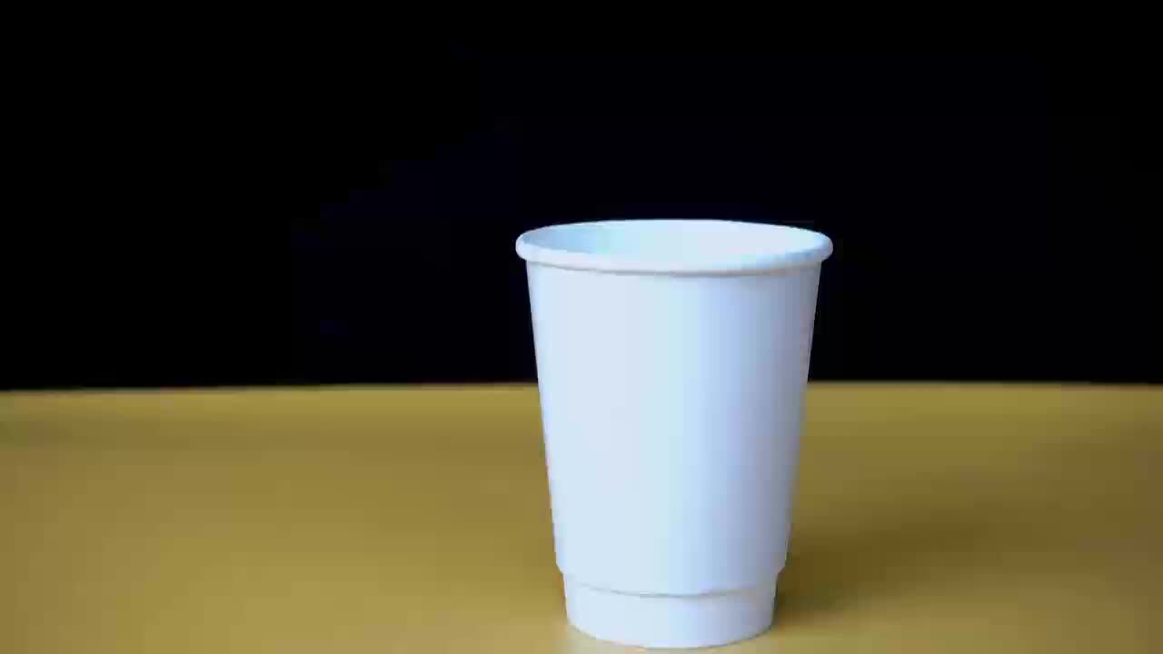 Customized Disposable Double Layer Paper Cup Containers Coffee Cups ...