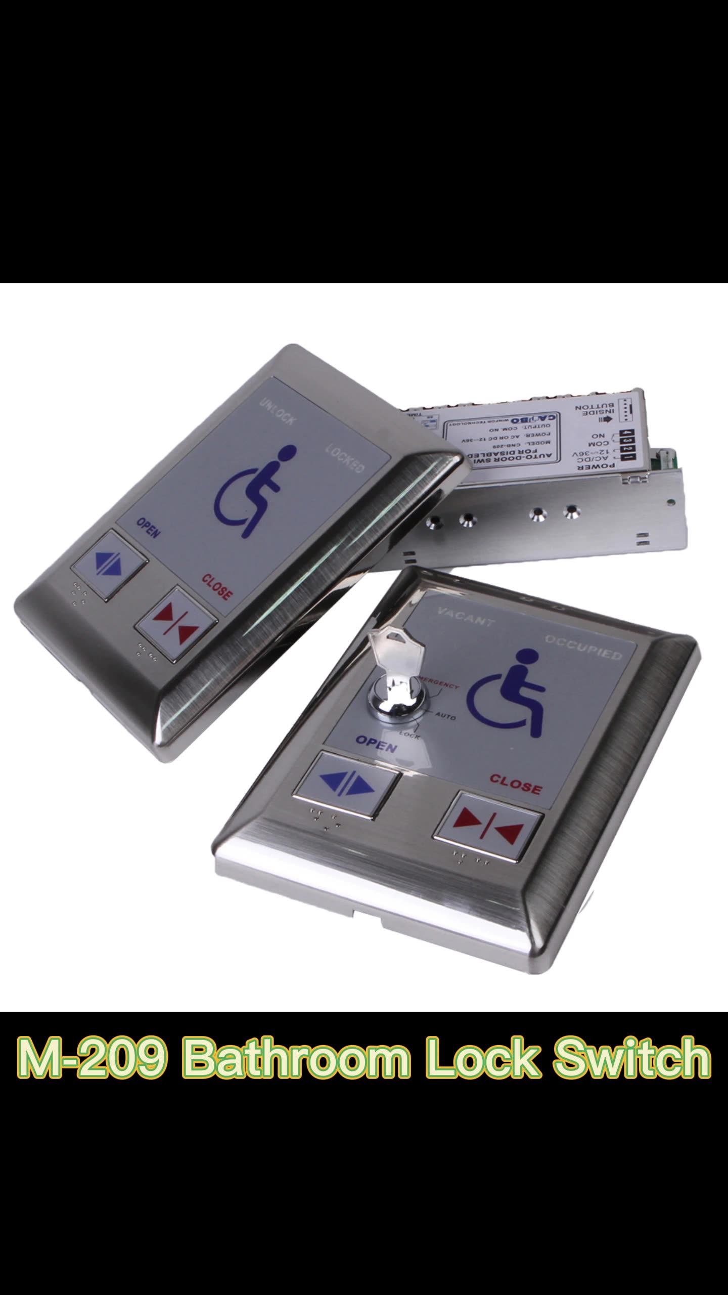 Stainless Steel Push To Open Washroom Handicap Door Motion Detector ...