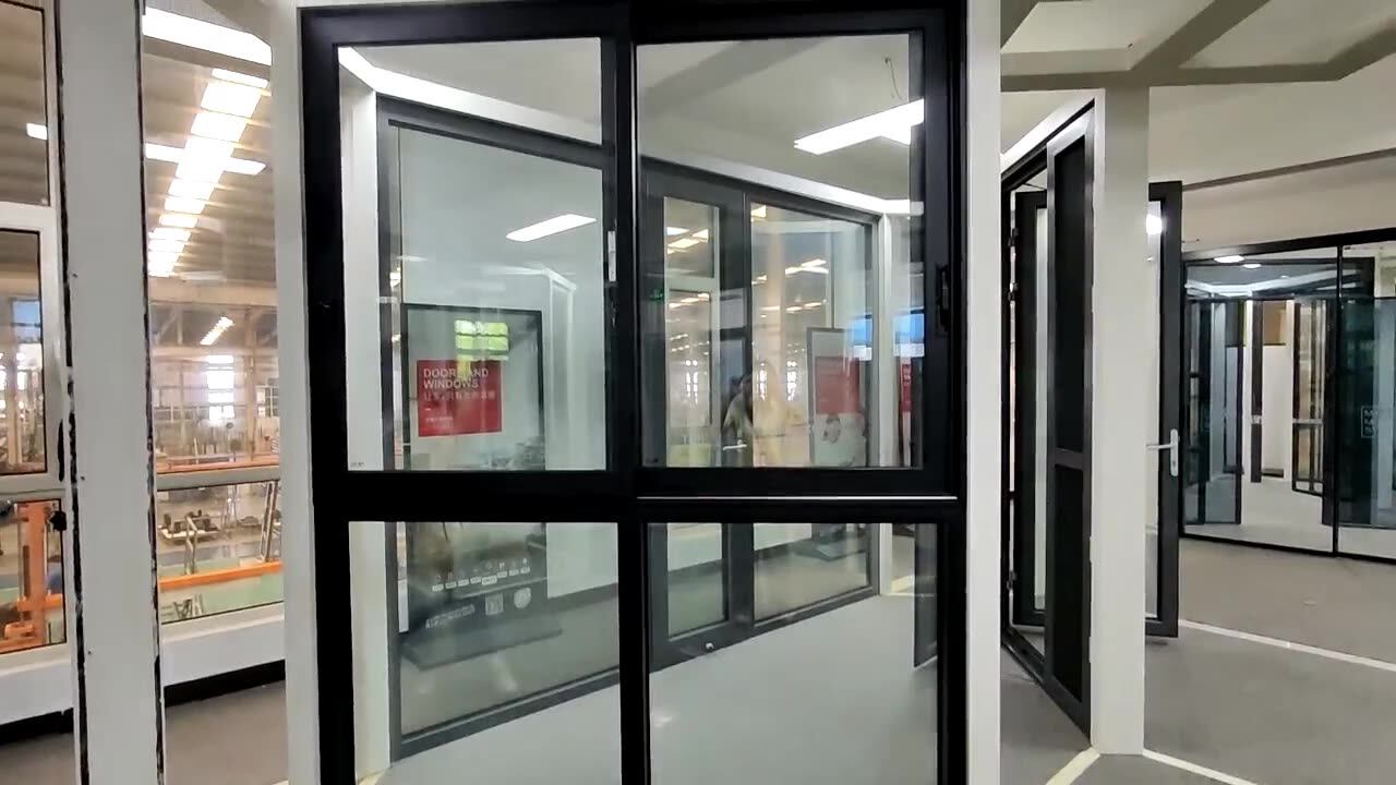 Bronze Champagne Color Aluminum Sliding Window Commercial Double Glazed ...