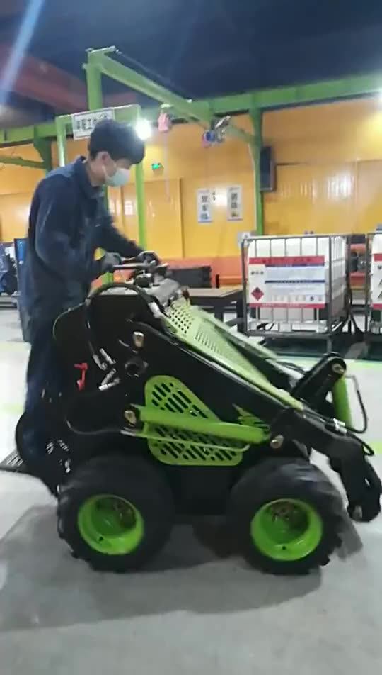 Construction Earth-moving Equipment Stand On Mini Skid Steer Loader ...