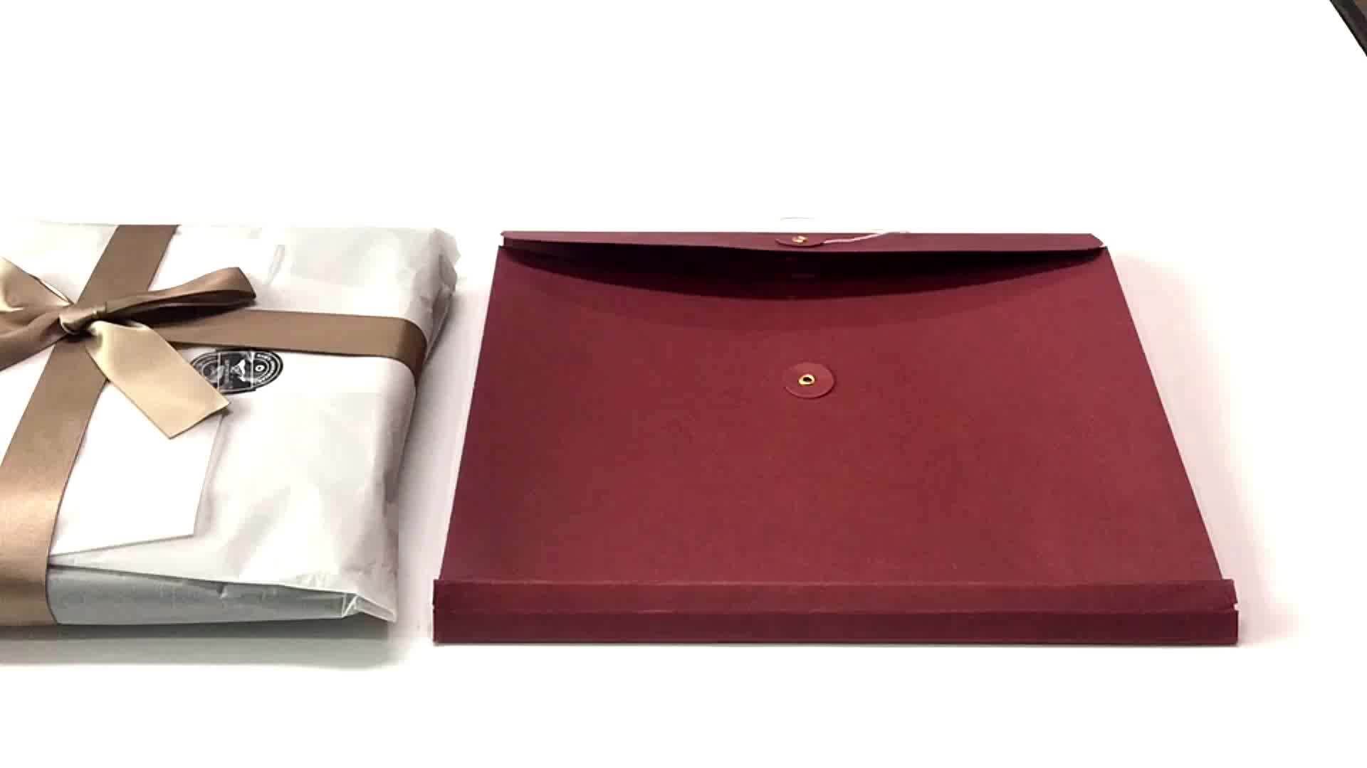 New Sales Custom Envelope A4 Red Kraft Paper Fancy Envelope With Eyelet ...