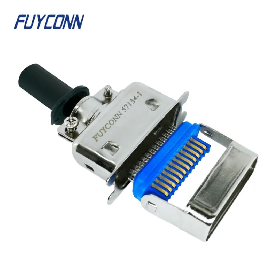 57 Cn24 57-30240 Male Centronics Connector,24pin Cable Plug Solder Cup ...