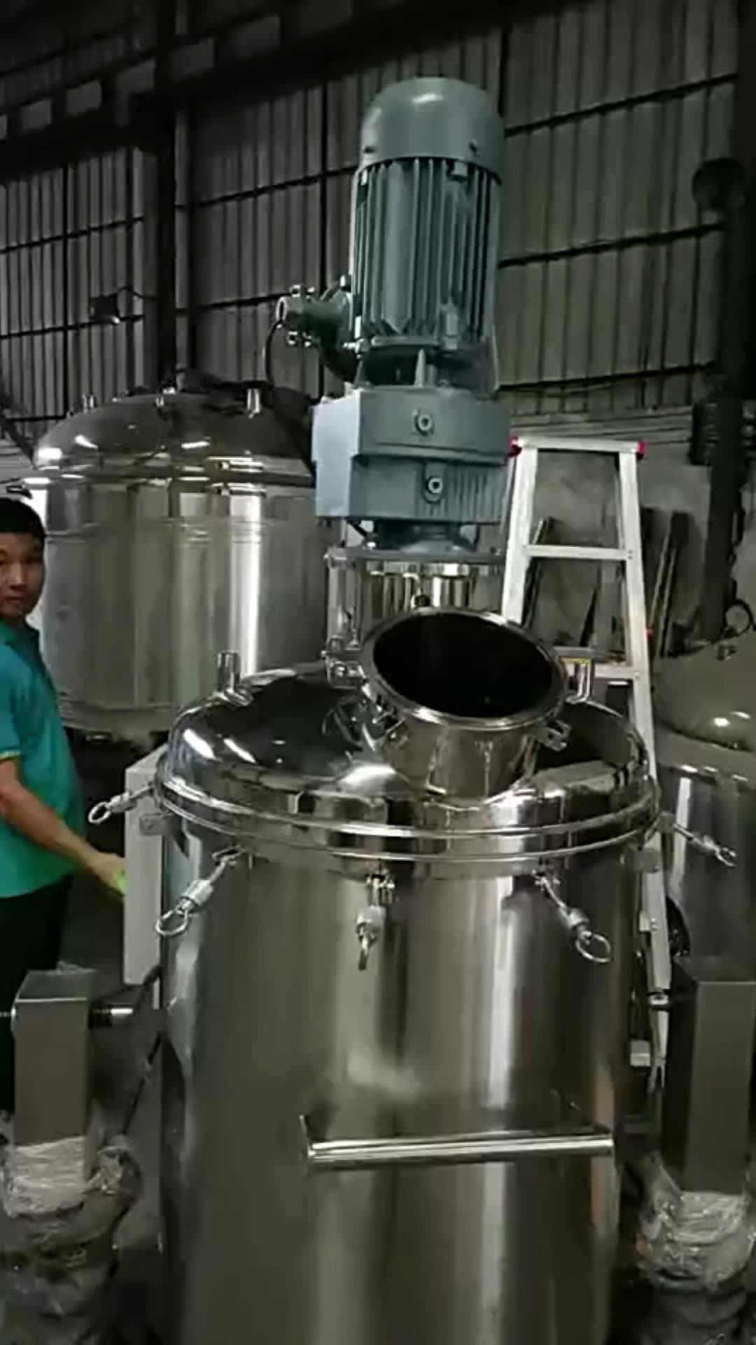 Double Jacketed Cream Cosmetics Mixing Tank Stainless Steel 304/316 ...