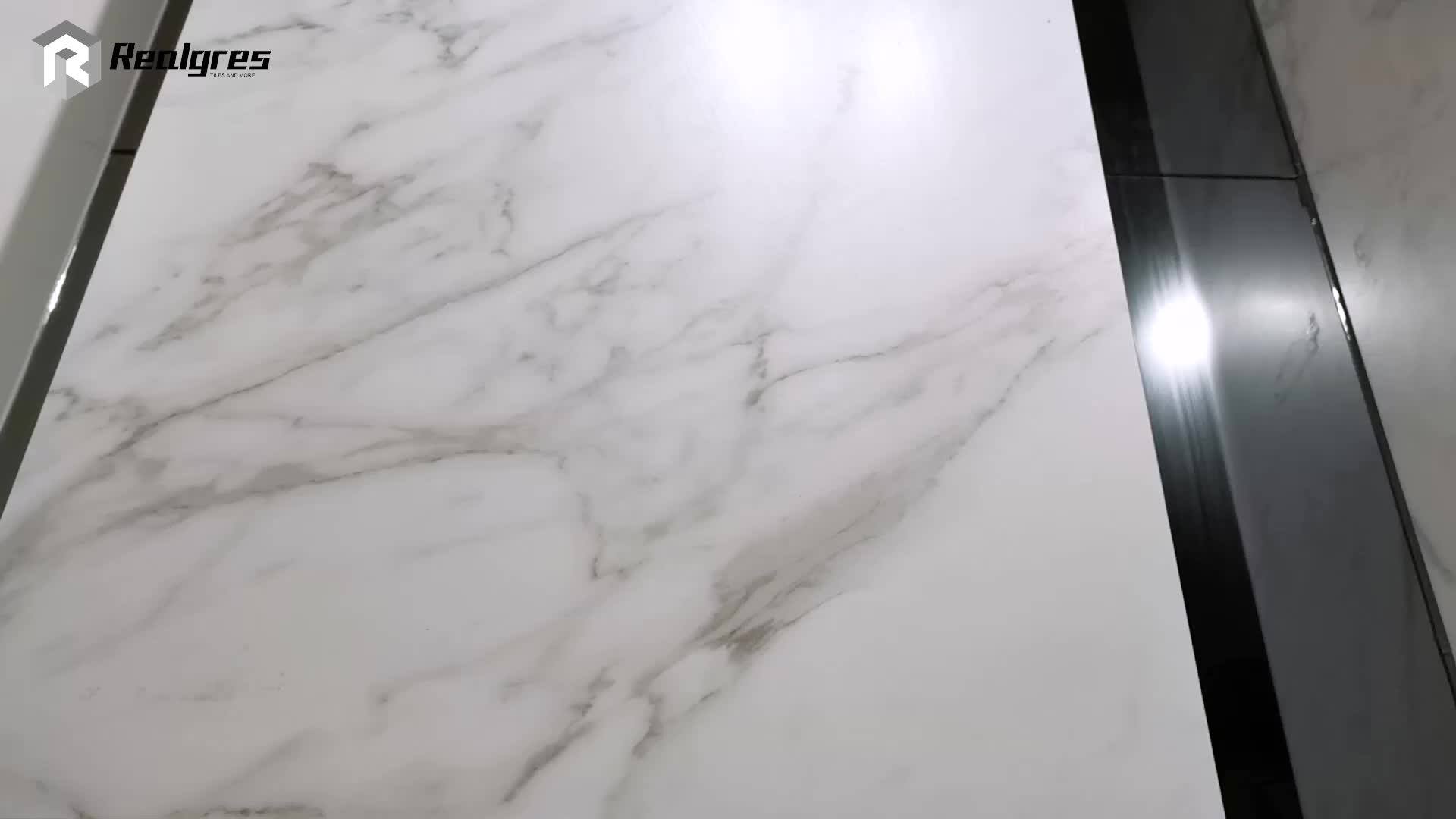 1600x3200 Modern 6mm White Marble Polished Extra Large Format Porcelain ...