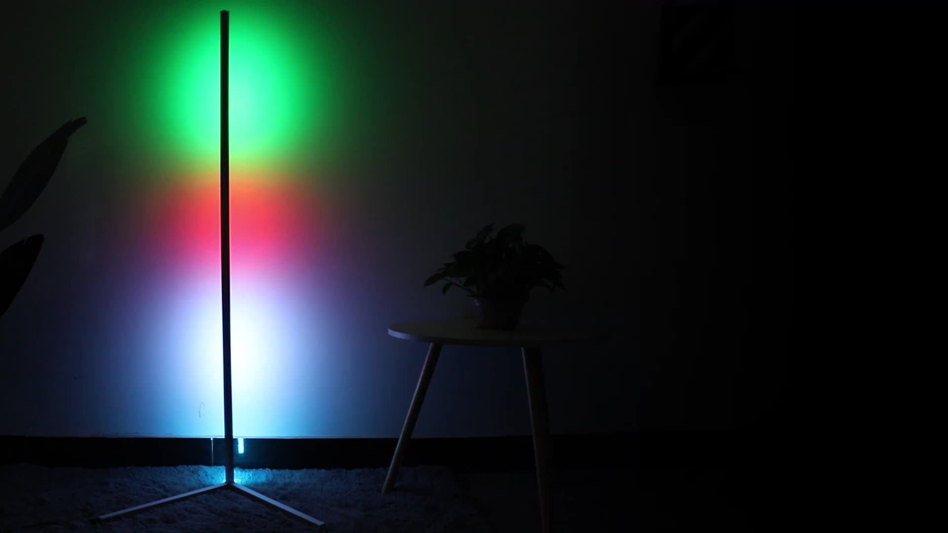 Modern Smart Corner Floor Standing Led Rgb Floor Lamp Pvc Lamp Body For ...