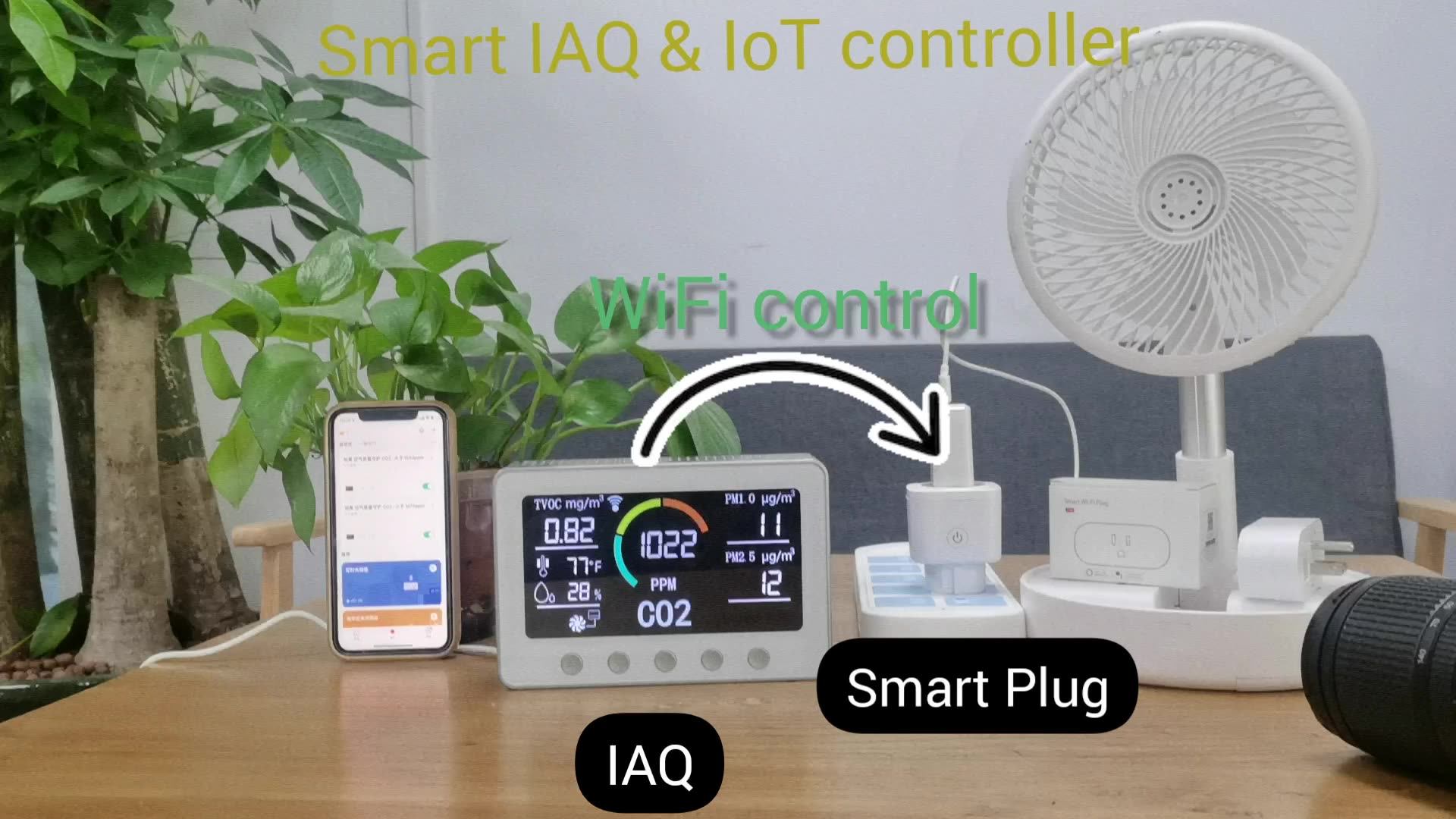 7 In 1 Air Quality Monitor& Iot Controller For Room Office School Hotel ...