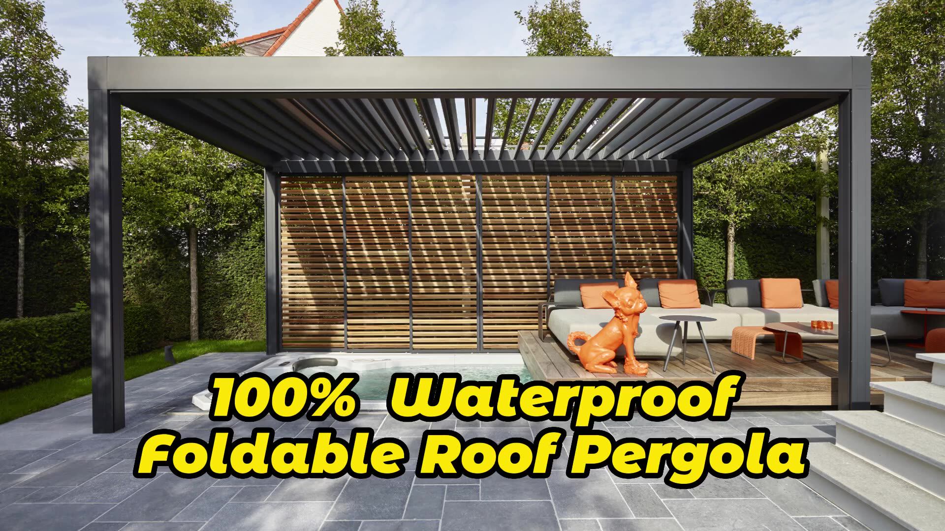 Customized Design Prefabricated Automatic Foldable Pergola Nordic Sun ...