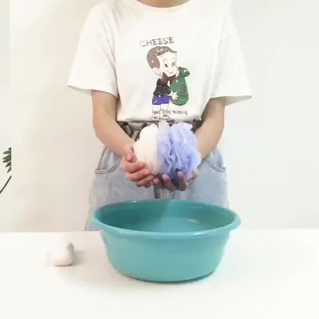 Factory Direct Supply Pe Assorted Colors Ultra Soft Bath Body Shower ...