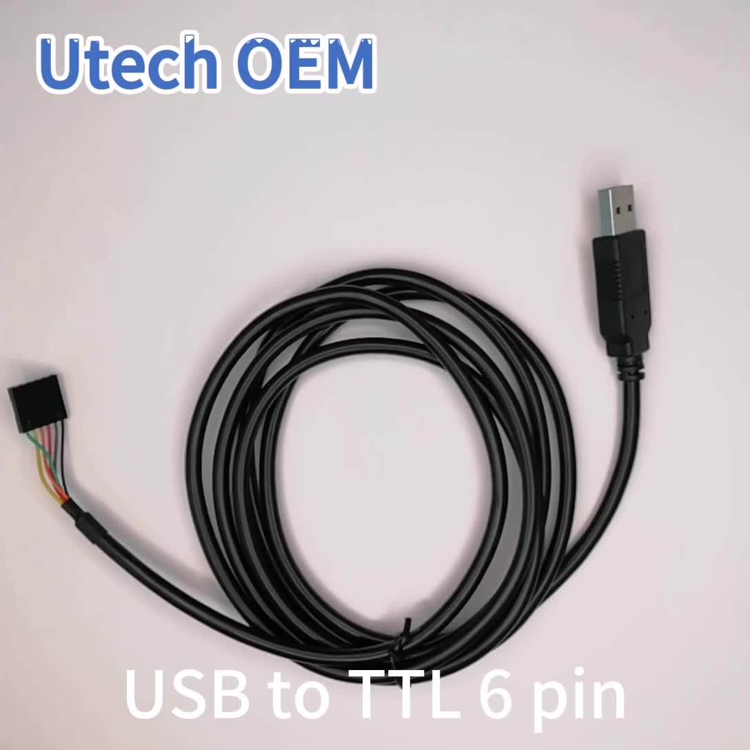 Utech Ttl-232r-5v-we，带电线开口端的ttl串行电缆，ftdi芯片组usb Ttl电缆ttl-232r-3v3-we Usb ...