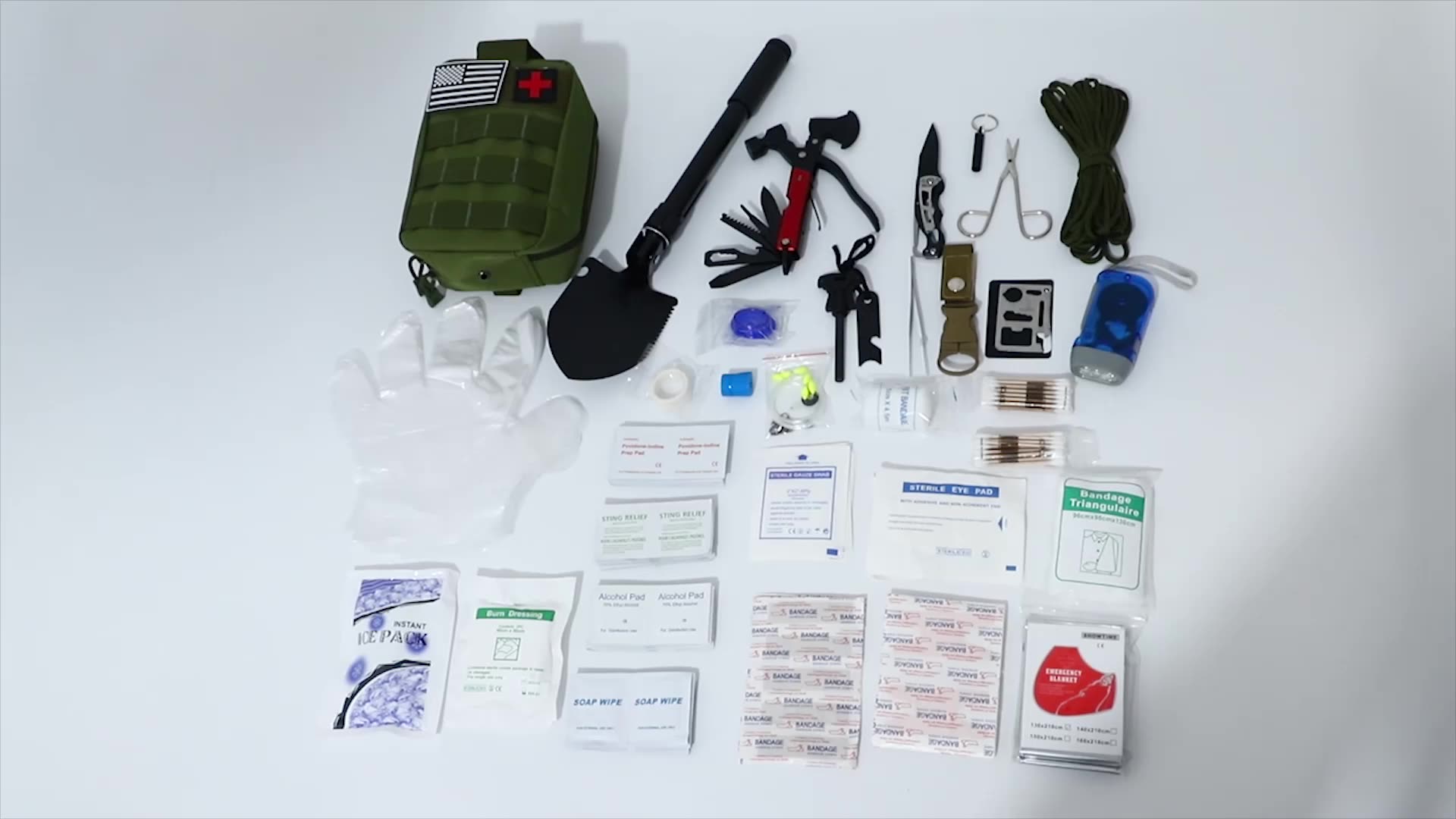 Jk-b-012 Wholesale Emergency Survival Kit And First Aid Kit 142pcs Professional Survival Gear ...
