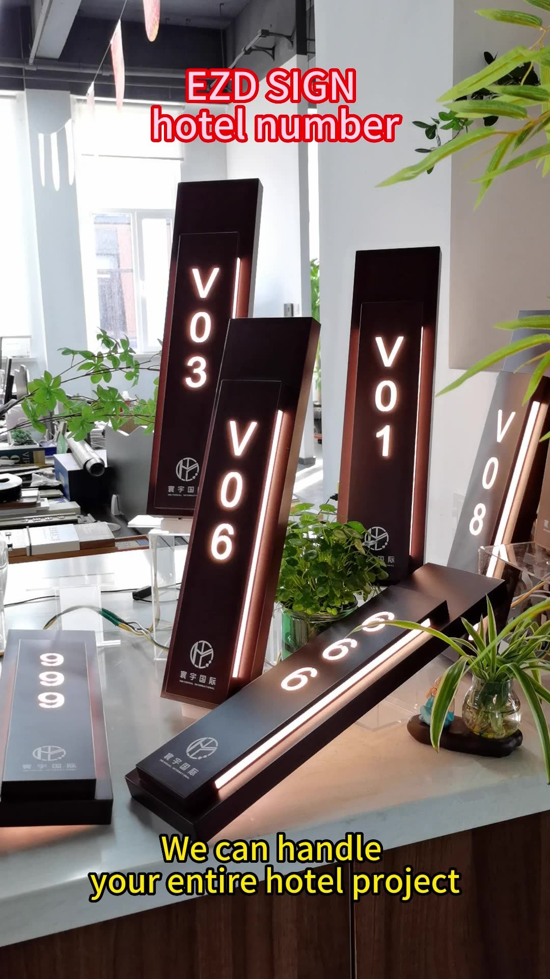 Ezd Customize Door Signs Hotel Door Plate Illuminated Signage Door ...