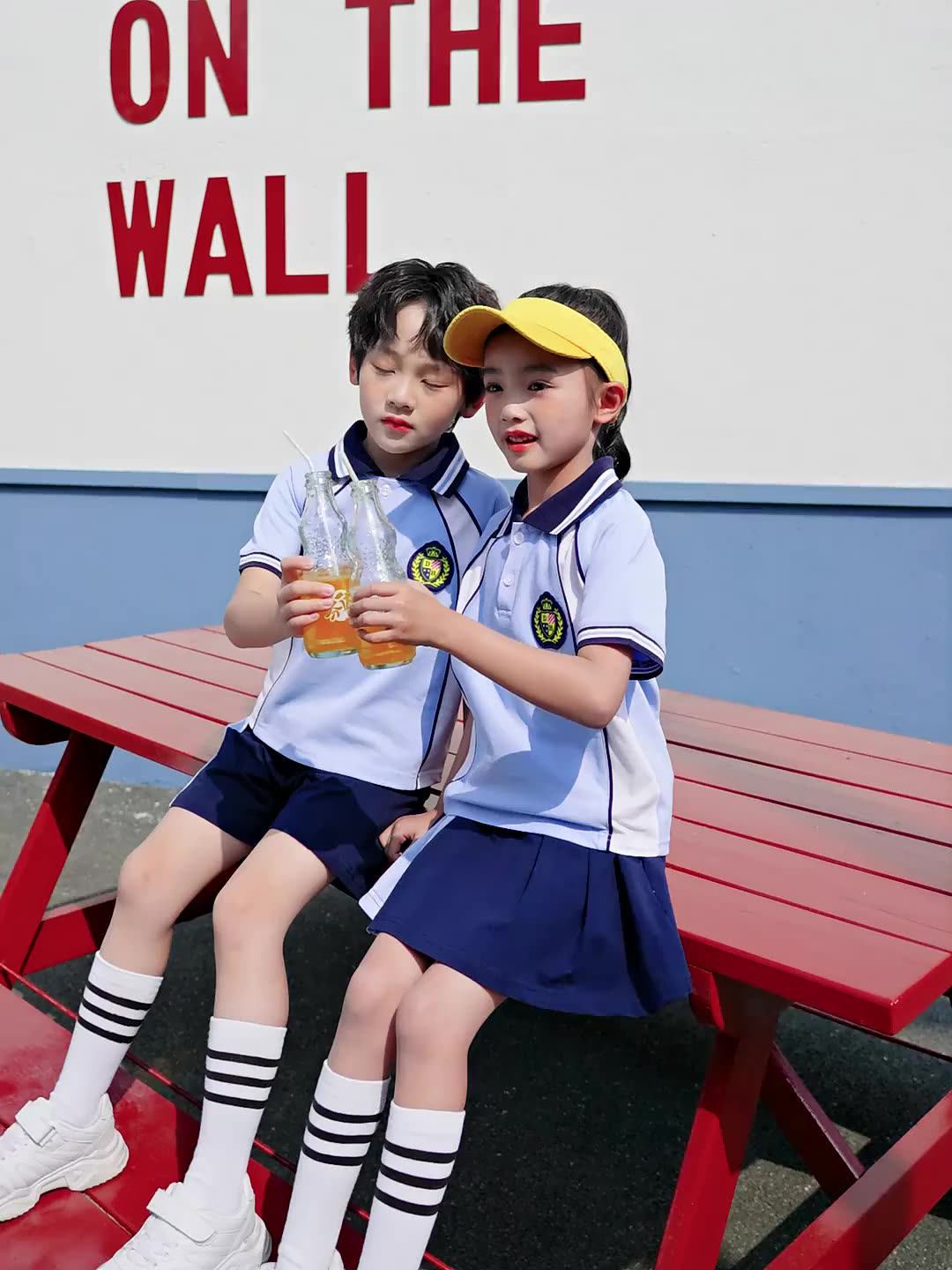 Summer Kids School Uniform For Girls Set And Boys Set Wholesale ...