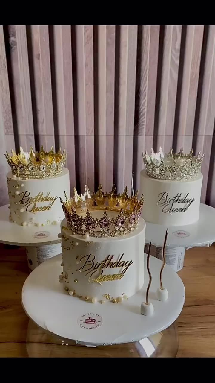 Instagram Style Happy Birthday Acrylic Cake Side Decoration Queen's ...