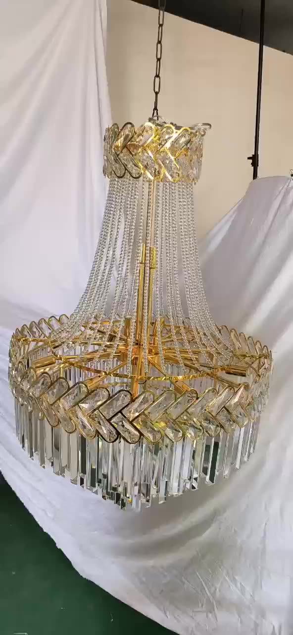 K9 Crystal Duplex Building Living Room Decorative Pendant Lighting ...