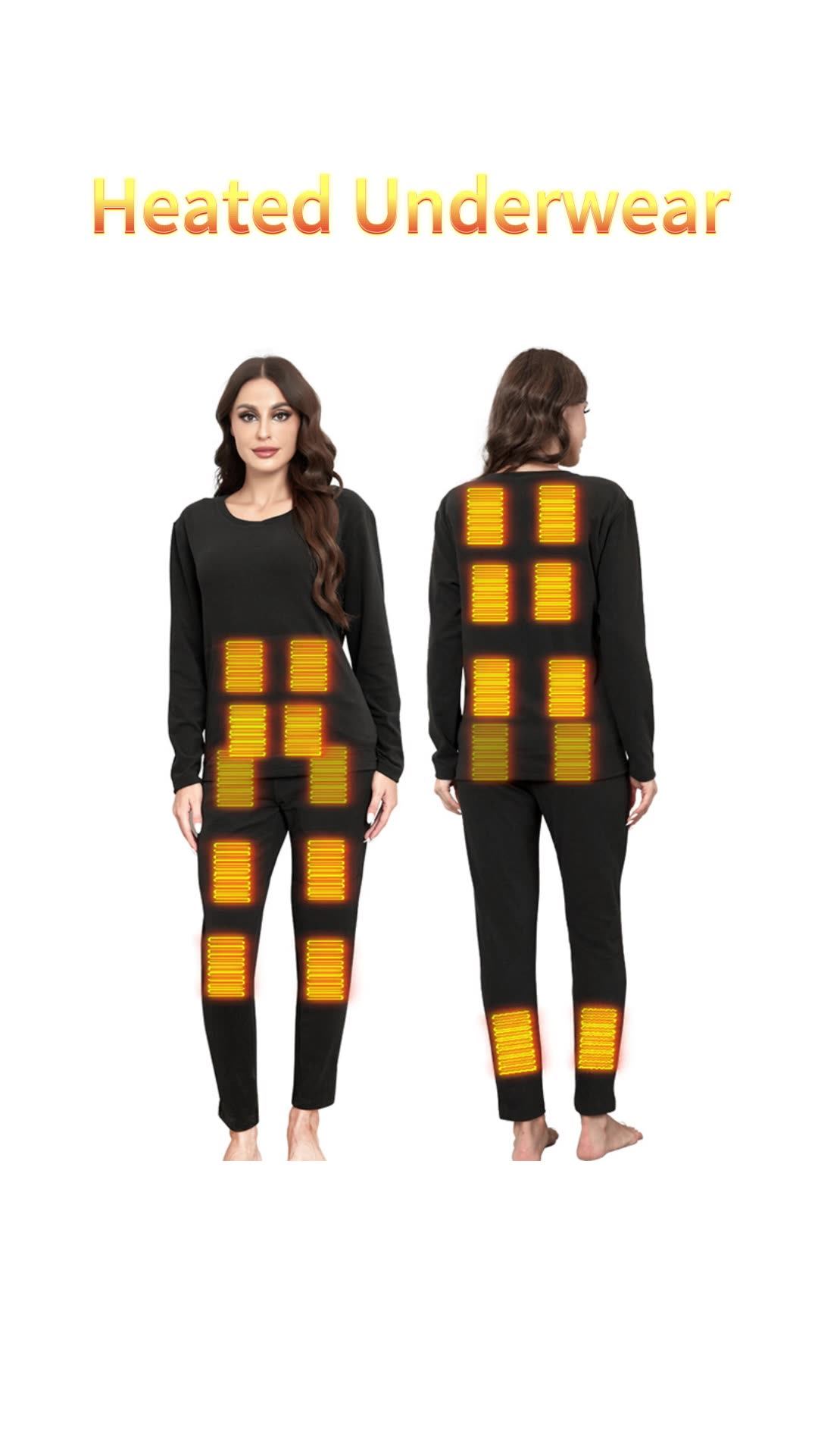 Winter Outdoor Sports 20 Heating Zones Heated Shirt Pants Men's Heated ...