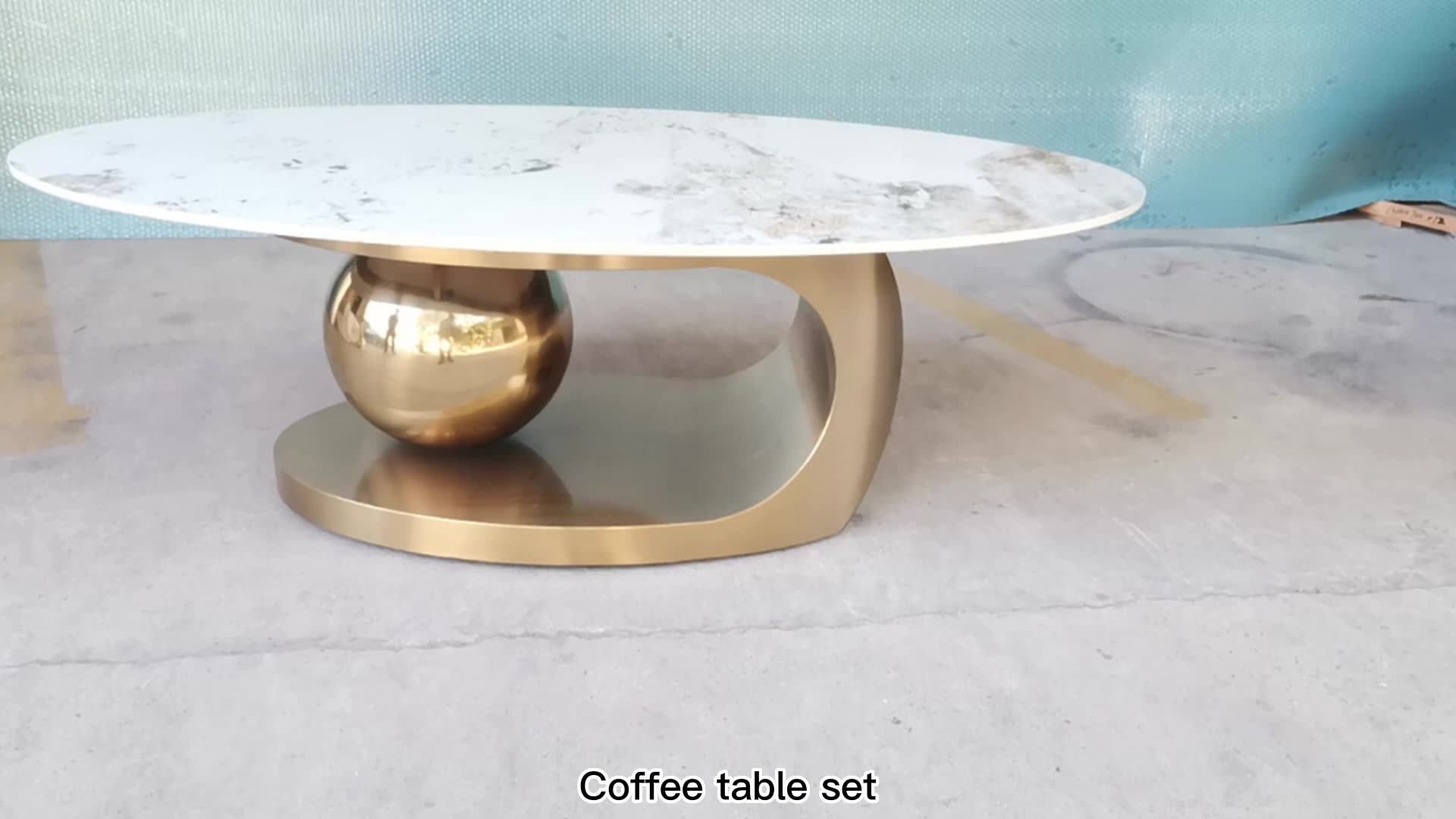 Foshan Furniture Modern Luxury Gold Couchtisch Basse Salon Living Room ...