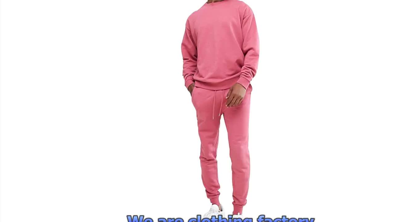 Top Fashion Trendy Tracksuits Custom Pink Tracksuit Men French Terry ...