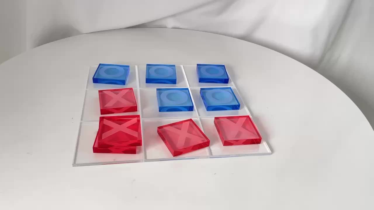 Educational Toys 12''x12'' Glitter Clear Acrylic Neon Luxury Xo Game ...