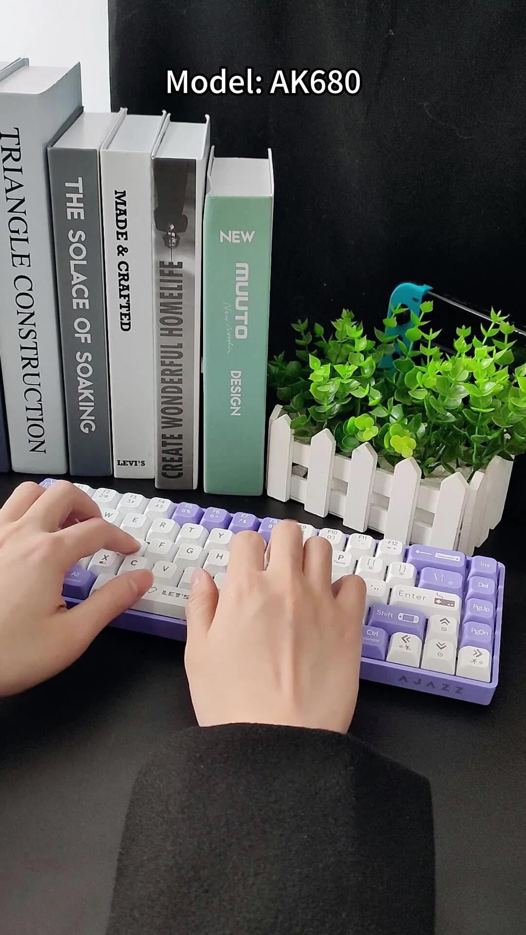 Ajazz Ak680 Wireless Mechanical Keyboard 68 Keys Hotswap 2.4g/bt5.0 ...