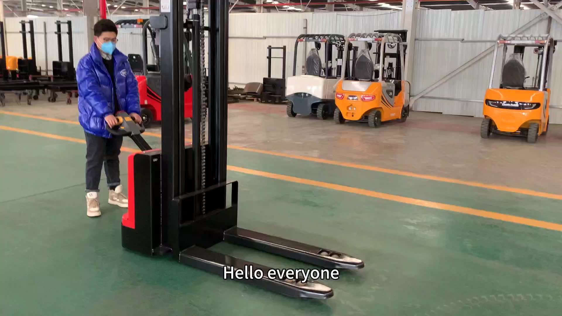 Lifting Semi Electric Stacker Pallet Stacker Walking Electric Stacker ...
