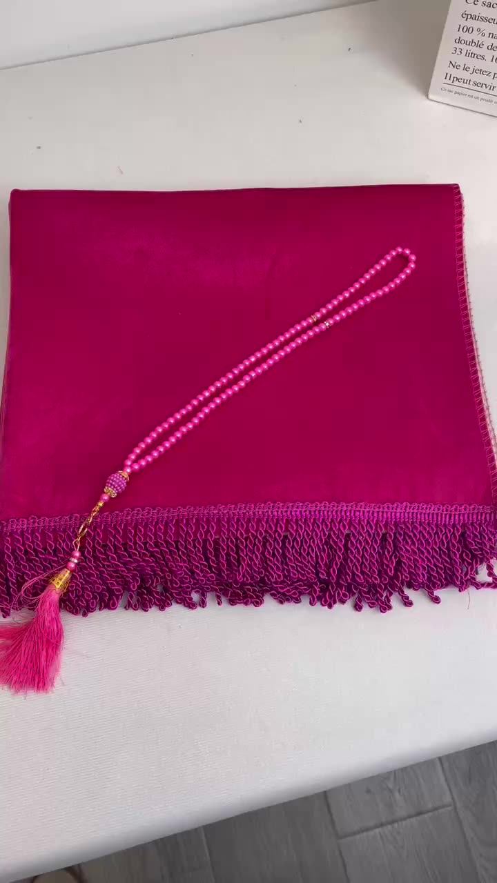 Islamic Eid Mubarak Muslim Prayers Portable Pray Mat With 99 Tasbih ...