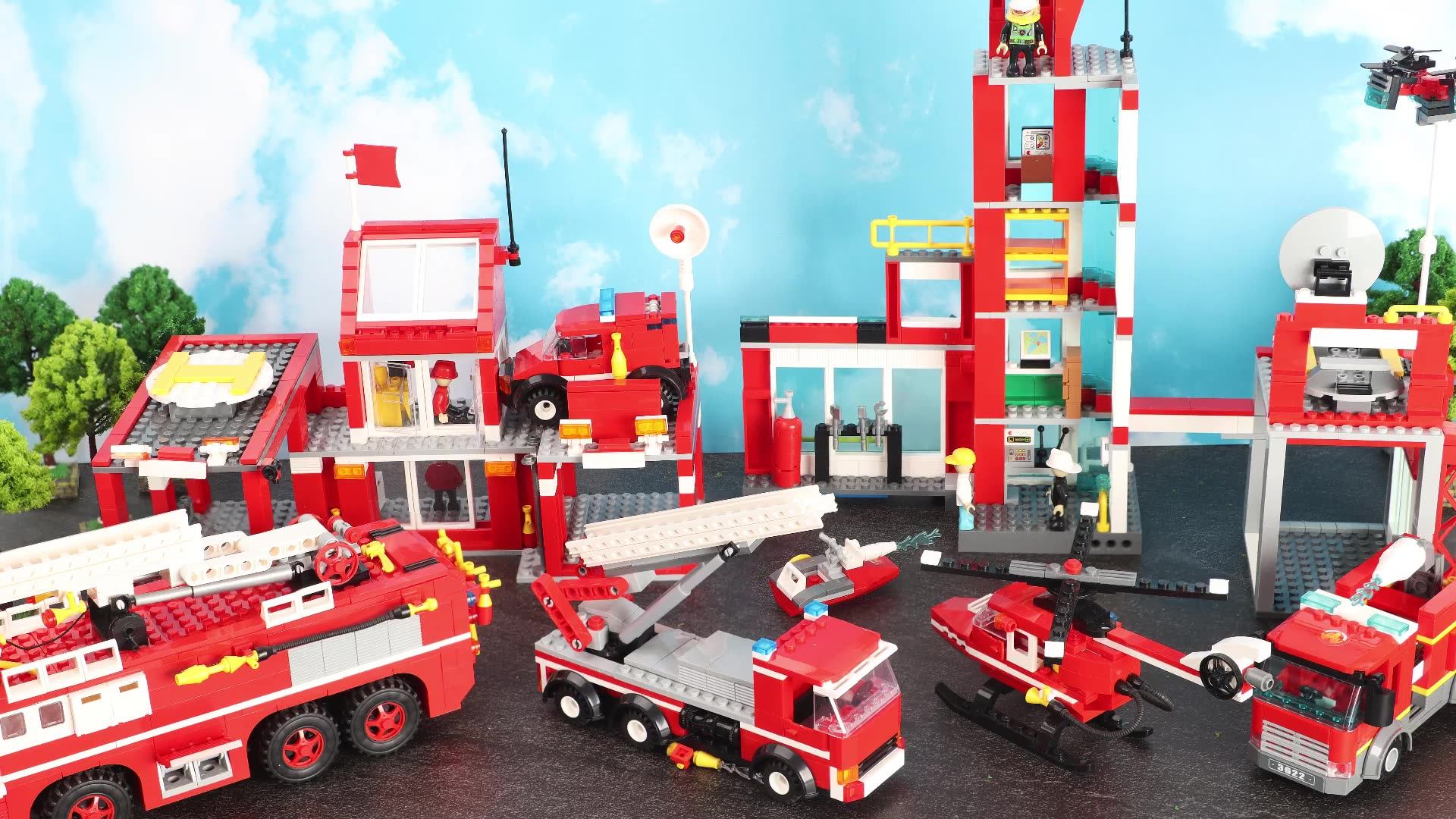 Cogo Plastic Emergency Vehicle Enlighten Block Building Kids Toy Set ...