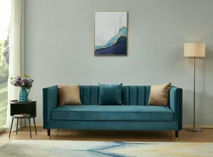 Simple French Seat Spring Bag Comfortable Sitting Three Seat Sofa - Buy ...