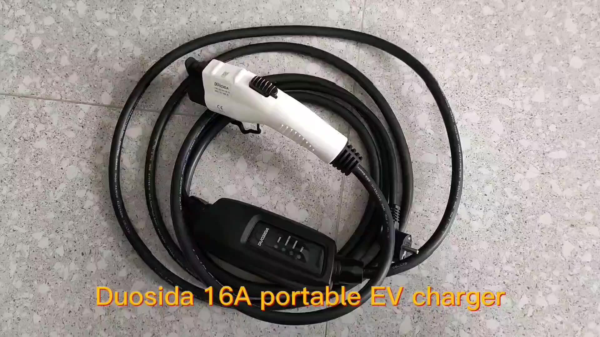 Duosida Tesla Ev Charging Cable Charger Evse,Schuko Plug To Type 1,5 ...