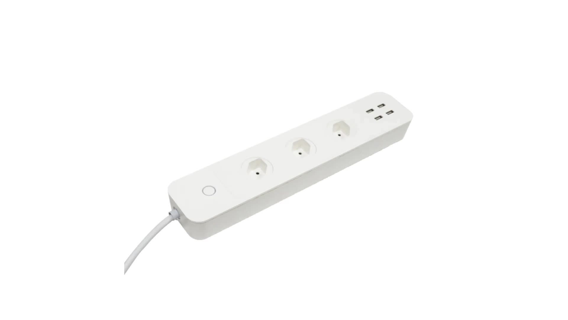 Swiss/ch Wifi Smart Power Strip 3ac 4usb Cord Extension Cable Socket ...
