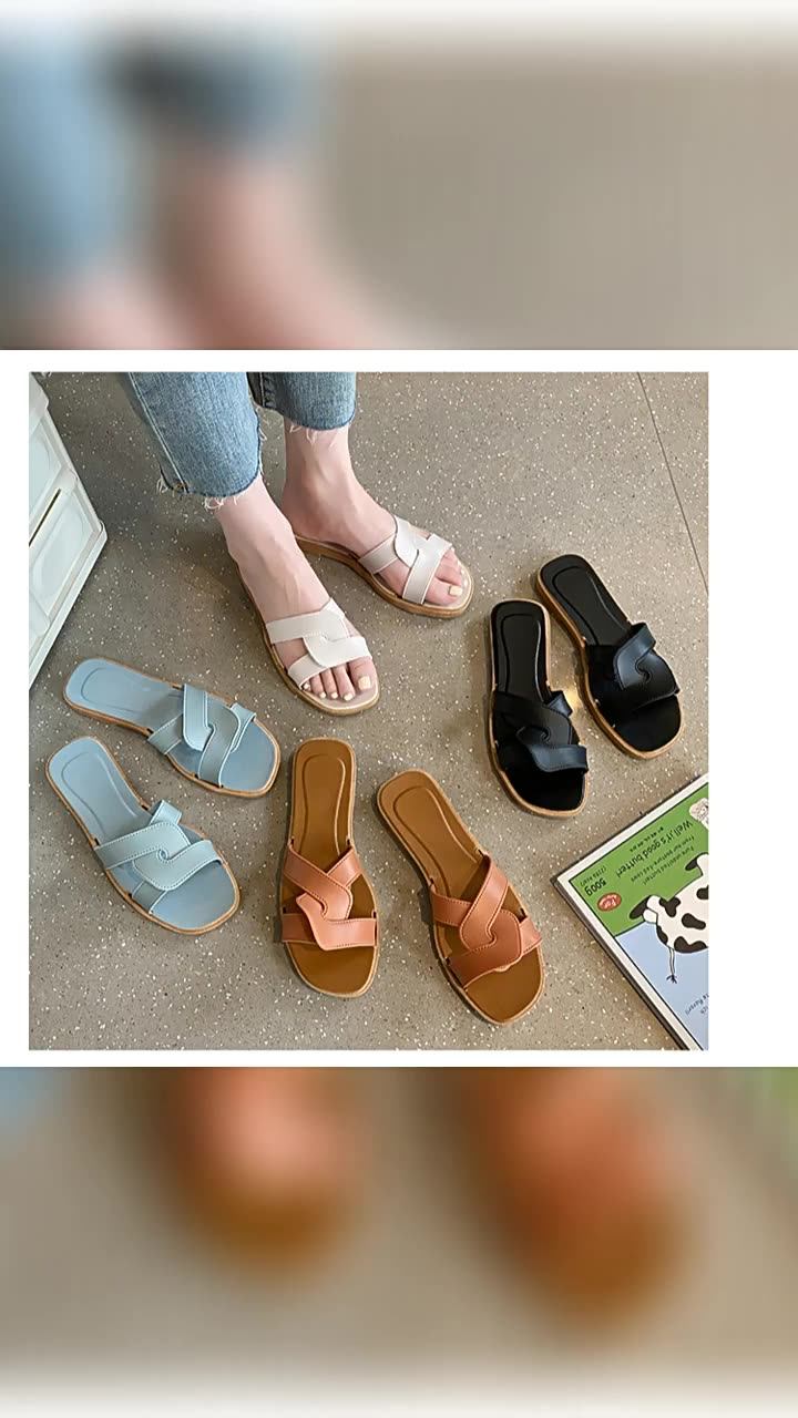 0.88 Dollars 2024 New Fashionable Women's Flip Flops Wedge Sandals Clip ...