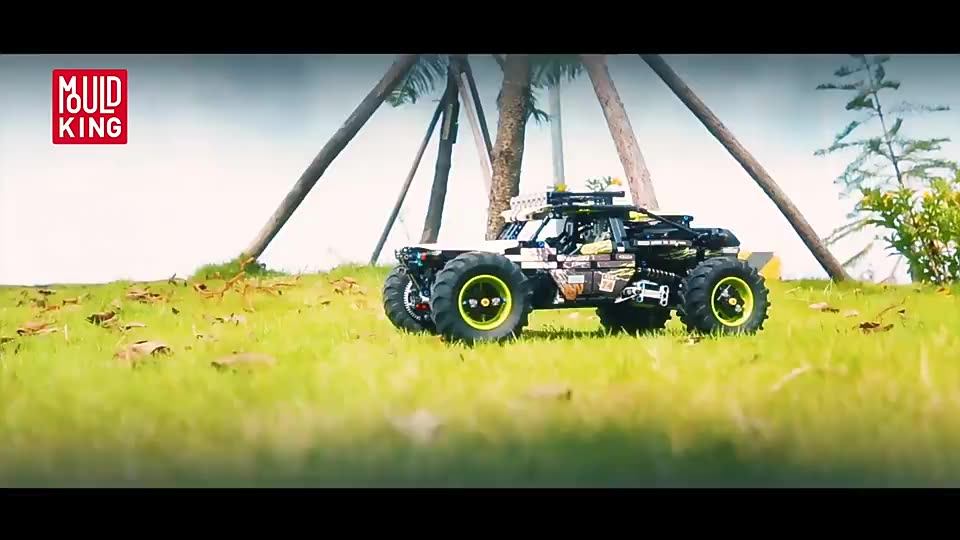 Mould King 18002 Assemble Off Road Car Green Ghost 1890pcs Building ...