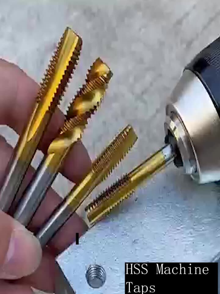 Din371&din376 Machine Taps Spiral Pointed With Tin Coated Cnc Machine ...