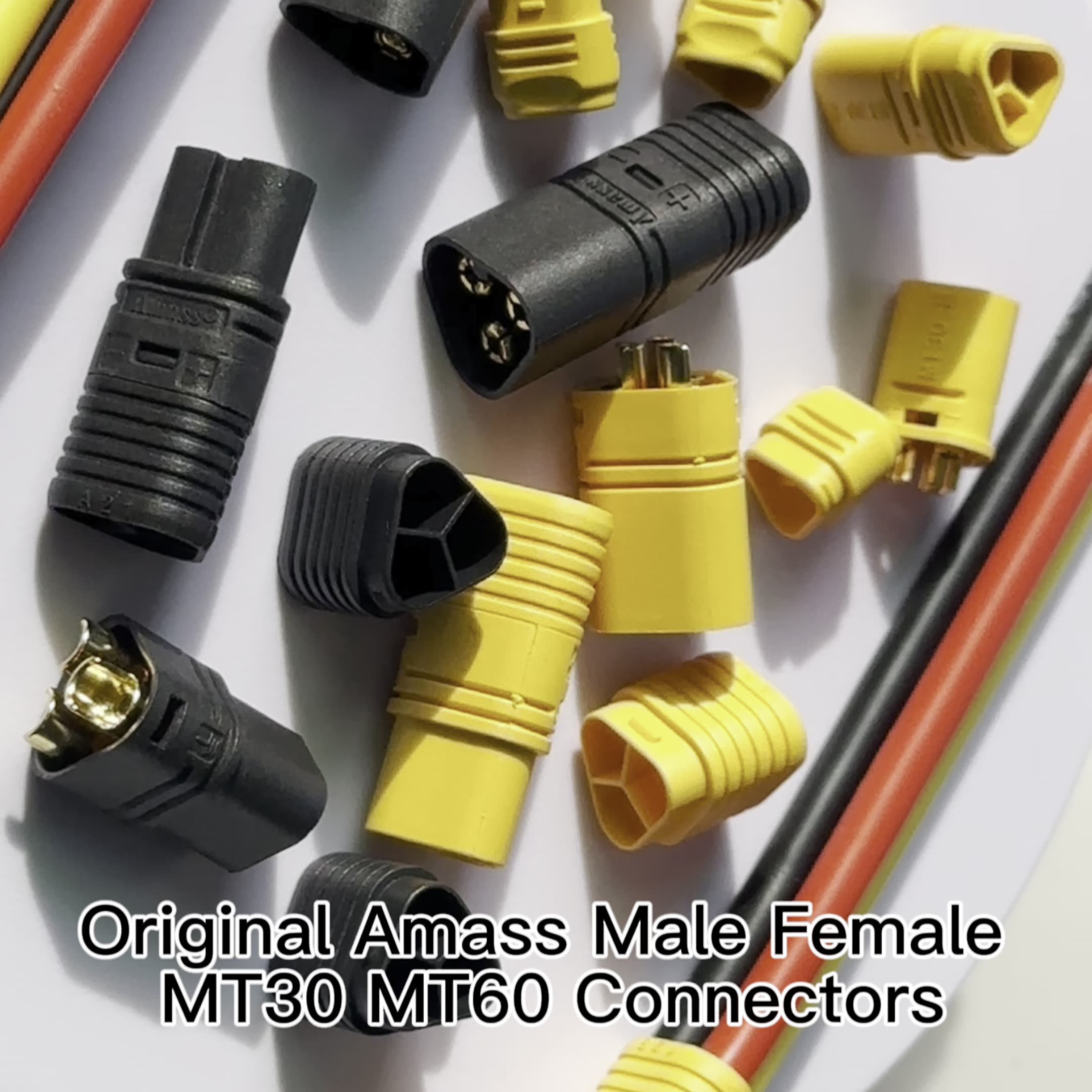 Male Female Mt60 3 Pin Pole Bullet Plug Sockets Original Amass Mt60-f/m ...