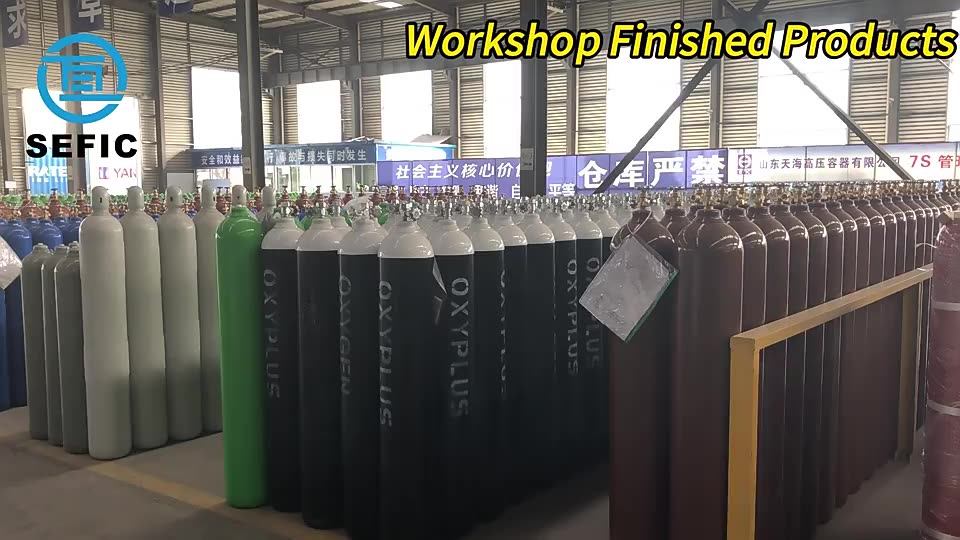40l 150bar Oxygen Gas Cylinder Co2/nitrogen/argon/helium/hydrogen/xenon ...