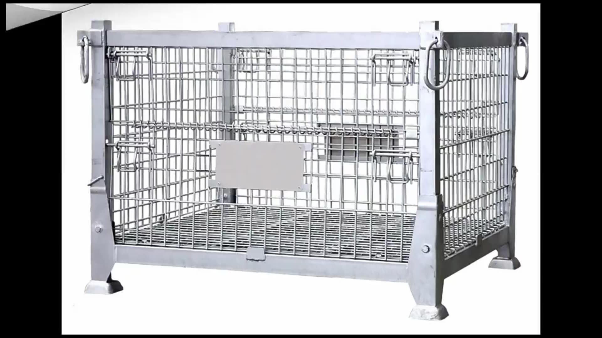 Lockable Stackable Metal Welded Wire Mesh Container Steel Storage Cage ...