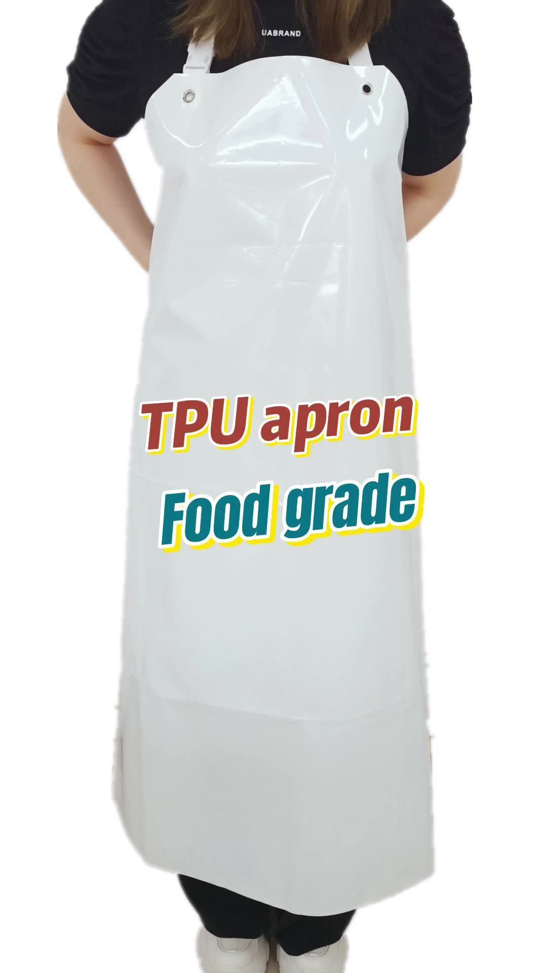 Tpu Apron Custom White Food Industry Butcher Apron Tpu Waterproof ...