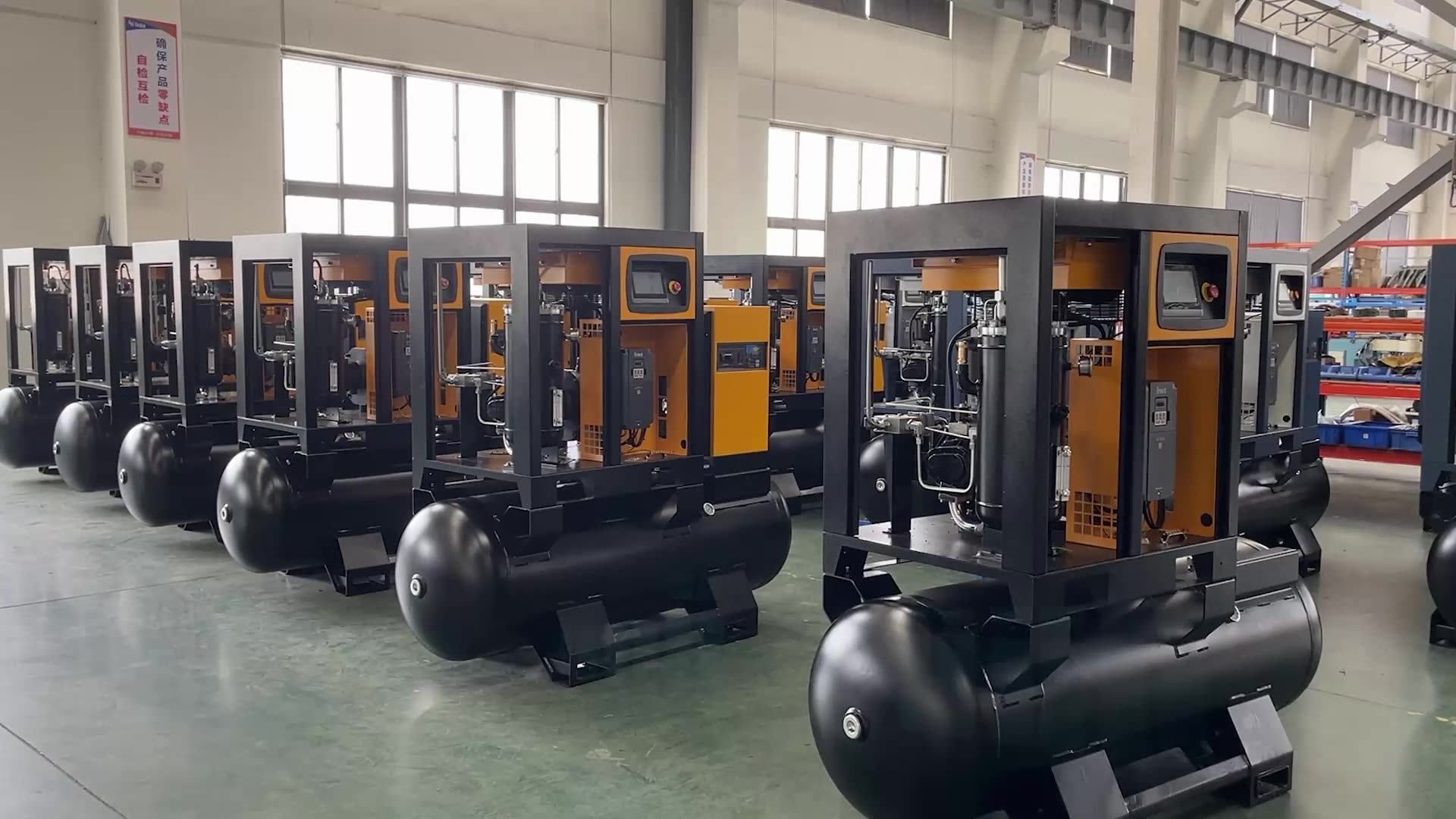 Giantair Ip54 Motor 185kw Industrial Compressor Machine Dc Air ...