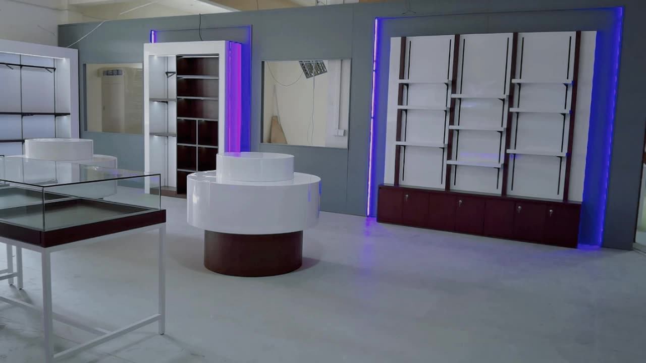 Luxury Handbag Store Interior Design Gold Stainless Steel And Glass ...