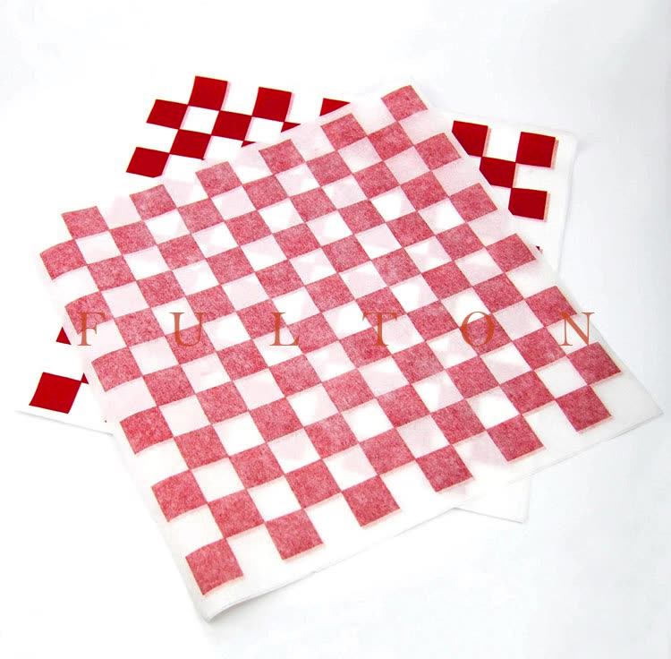 Custom Greaseproof Sandwich Paper Food Grade Red And White Checkered ...