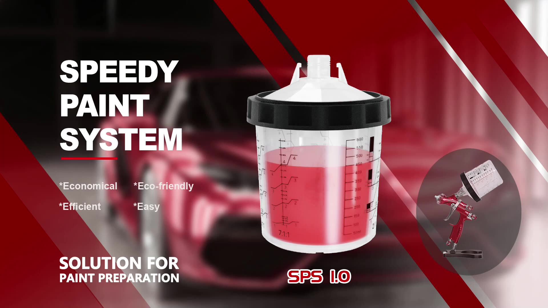 High Quality Sps Paint System Mixing Cup In Spray Gun For Auto Body ...