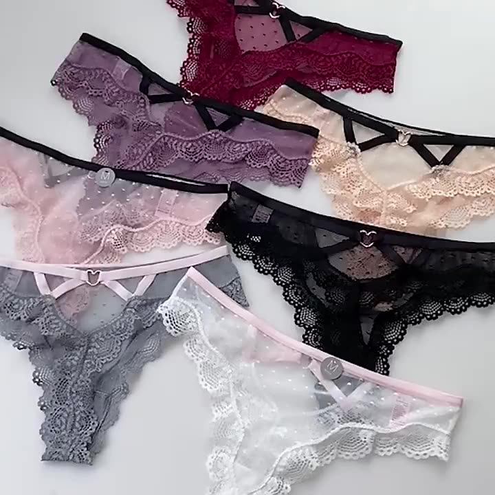 Sexy Variety Lace T Back Low Waist See Though Lace Thongs For Women ...