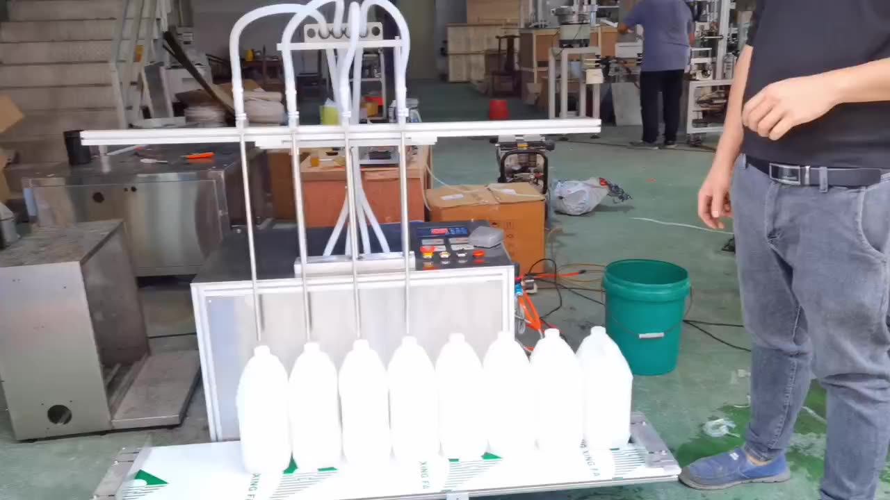 Multi Nozzles Slide Rail Lift Submersible Filling Machine Liquid ...