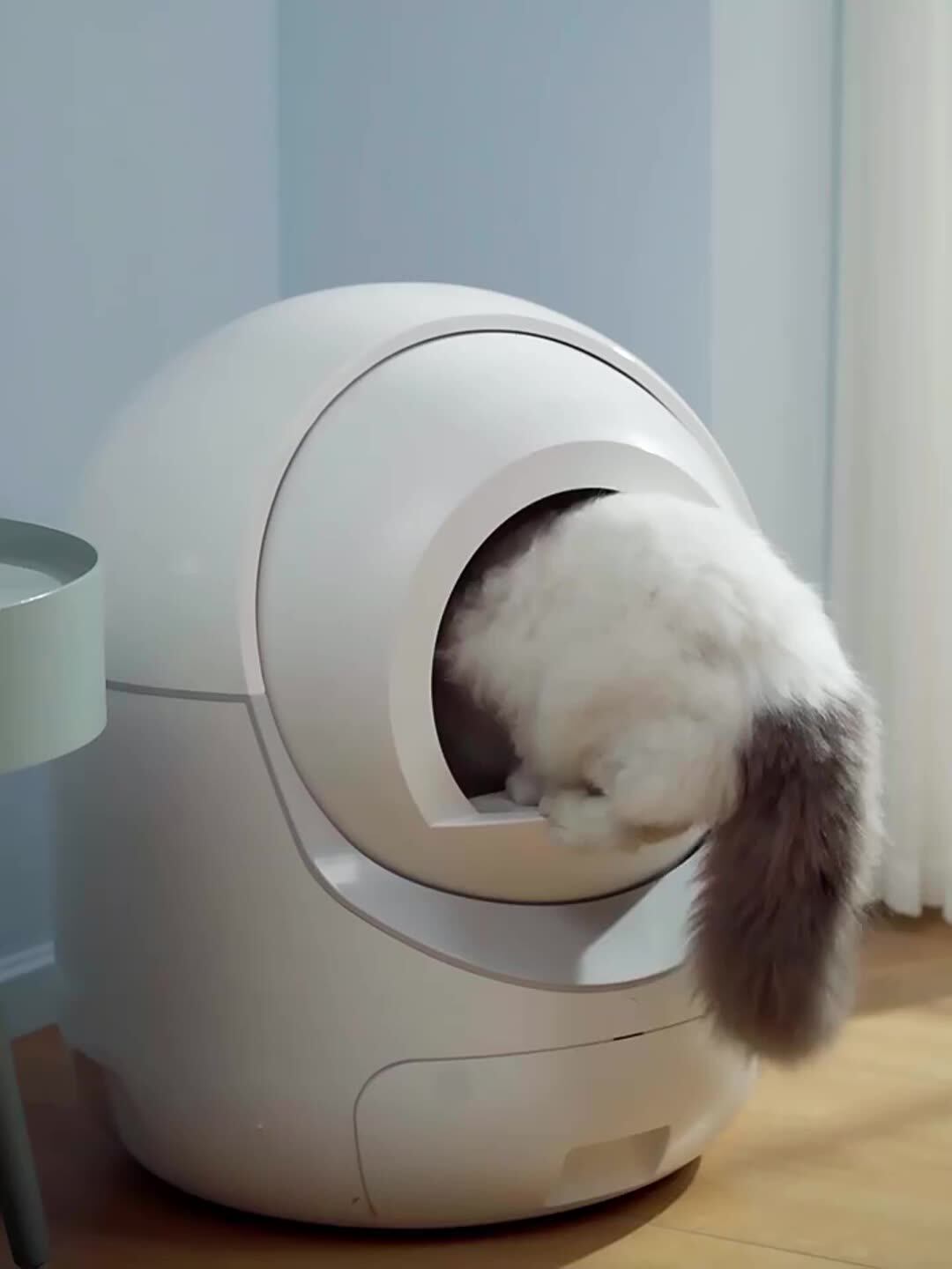 Extra Large Plastic Automat Smart Cat Litter Box Jumbo Self-cleaning ...