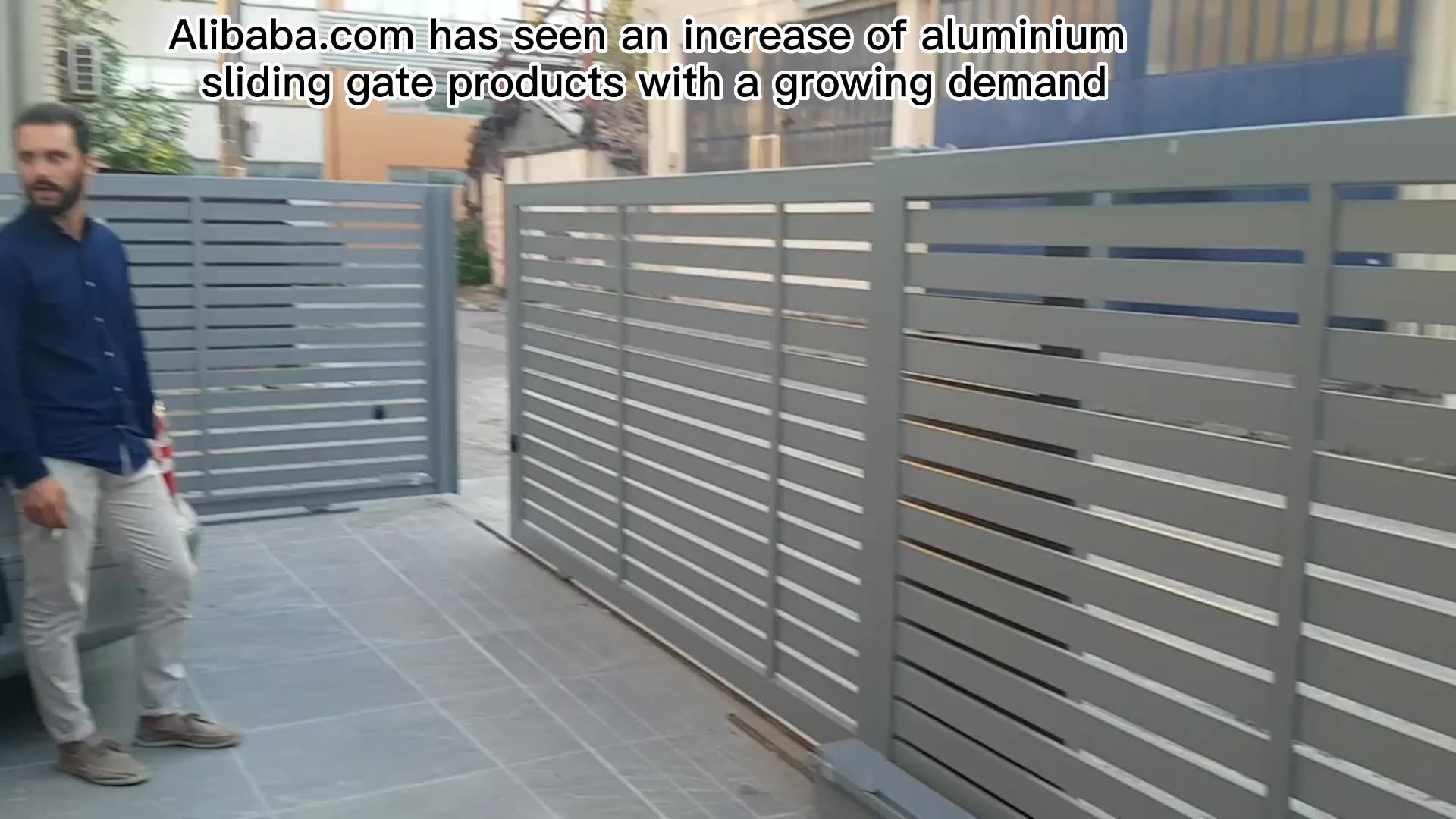 Modern House Outdoor Main Gate Design Aluminum Metal Automatic Electric ...