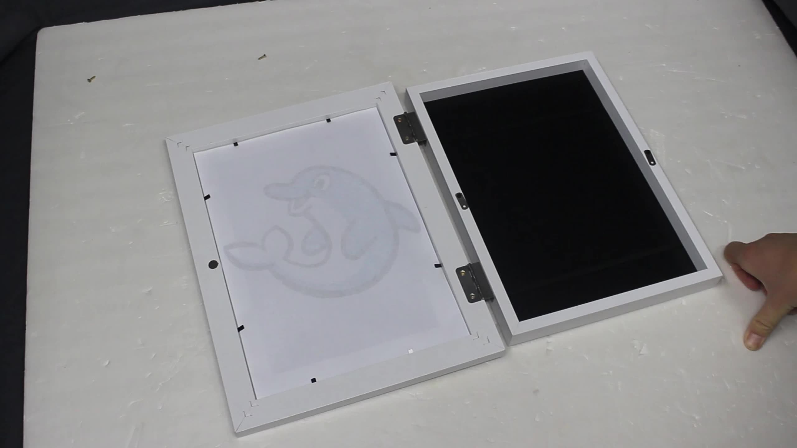 A4 White Magnetic Shadow Box Kids Art Frame Souvenir Children Art ...