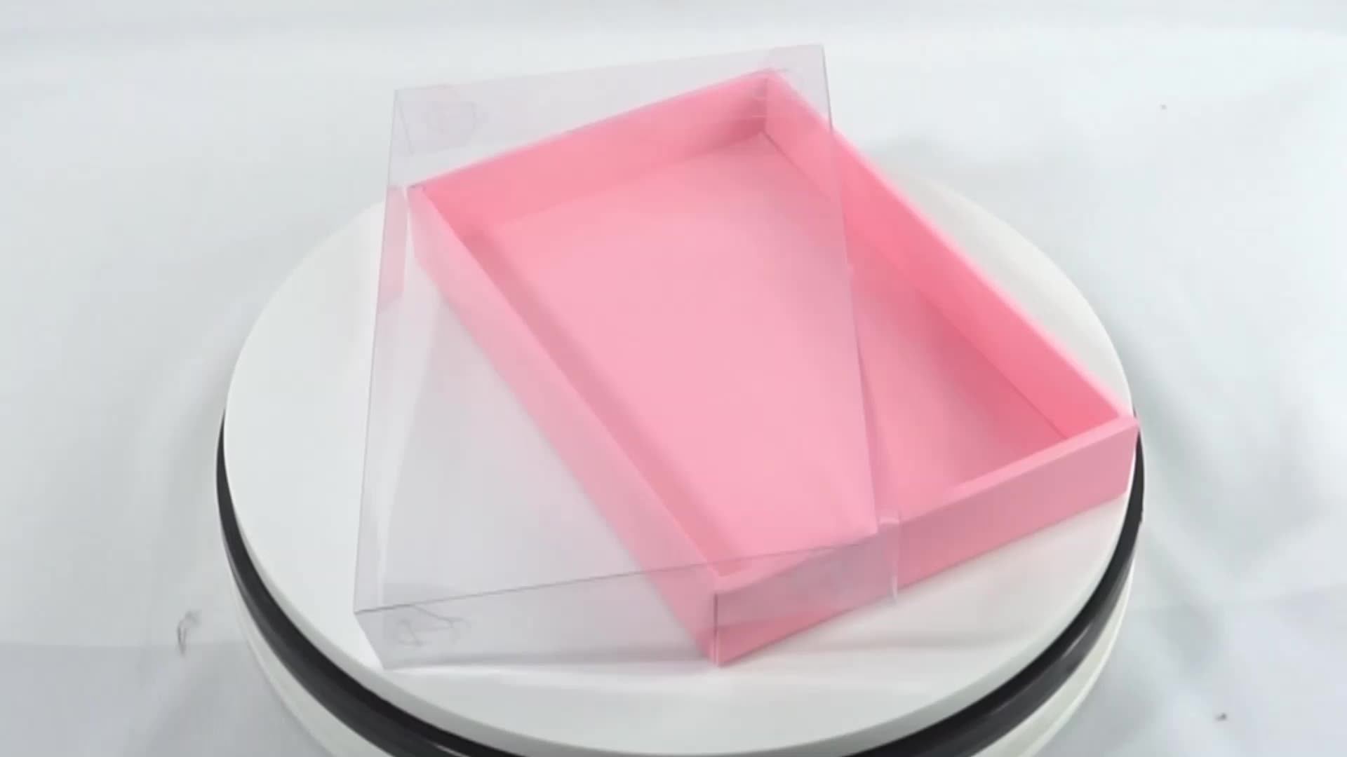 See Through Square Cosmetic Display Pastry Cake Scarf Tie Hair Clips ...