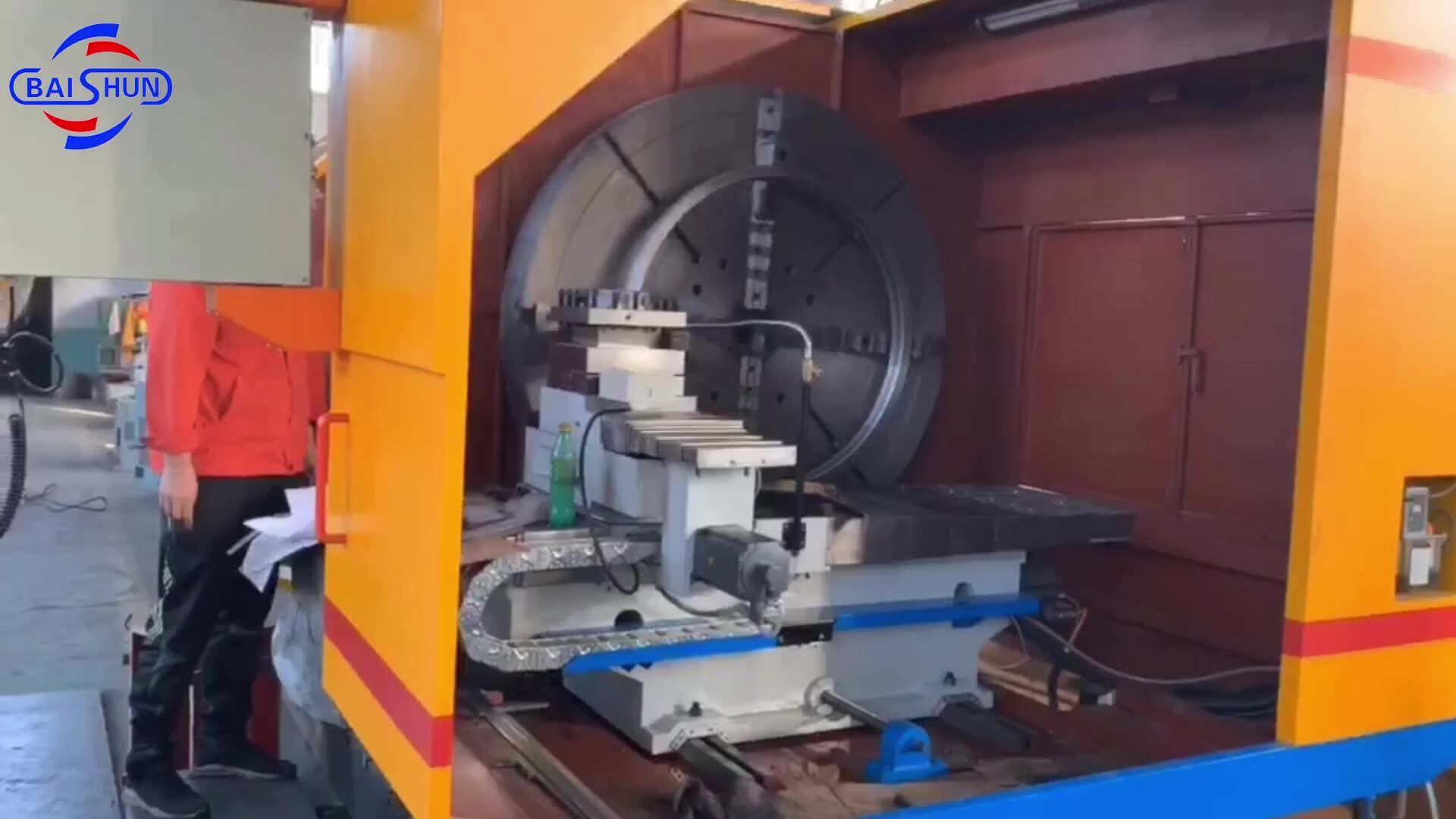 High Quality Flange Facing Lathe Horizontal Cnc Lathe With Milling ...